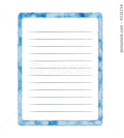 Fluffy memo template blue - Stock Illustration [4316154] - PIXTA