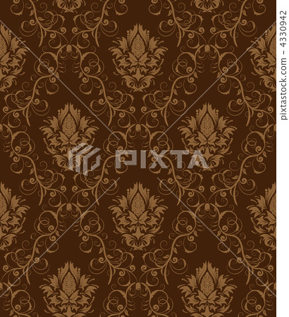 seamless damask pattern - Stock Illustration [4330942] - PIXTA