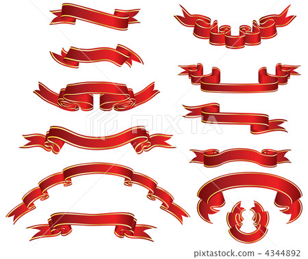 red ribon set - Stock Illustration [4344892] - PIXTA