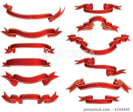 red ribon set - Stock Illustration [4344895] - PIXTA