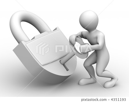 Two man with lock - Stock Illustration [4351193] - PIXTA