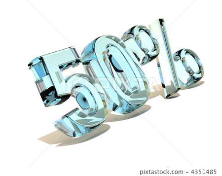 50 percent. Ice. 3d - Stock Illustration [4351485] - PIXTA