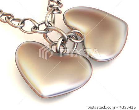Chain with two heart - Stock Illustration [4353426] - PIXTA