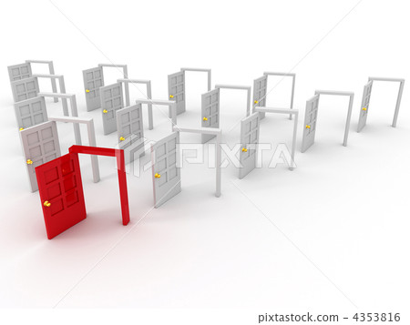 Many doors - Stock Illustration [4353816] - PIXTA