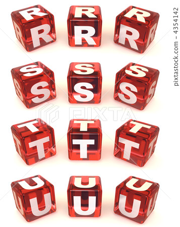 Cubes with letters - Stock Illustration [4354142] - PIXTA