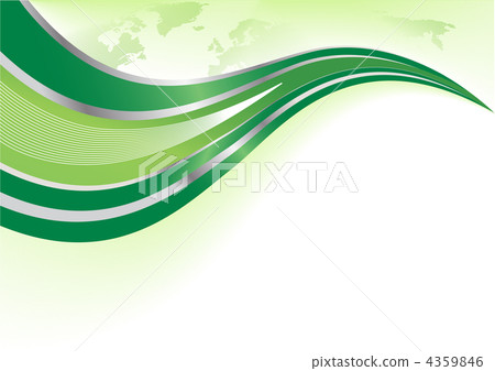 Vector green background with world map - Stock Illustration [4359846 ...