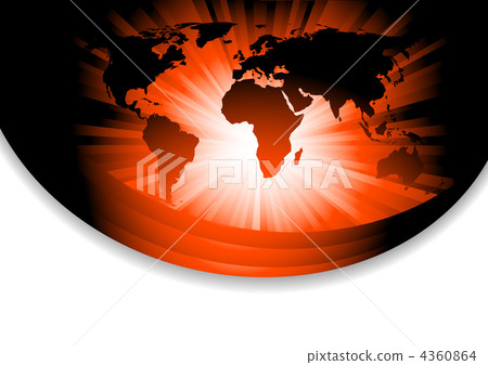Vector red background with map - Stock Illustration [4360864] - PIXTA