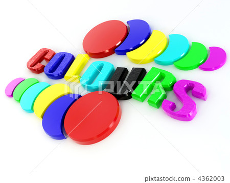 word colors from of the letters in different... - Stock Illustration ...