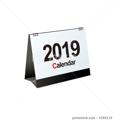 Illustration of the desk calendar cover of 2019 - Stock Illustration ...