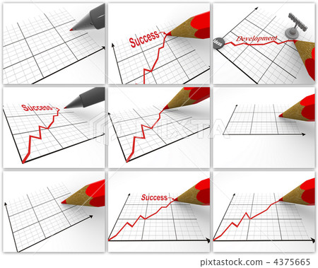Pencil with schedule. Strategy of success - Stock Illustration [4375665 ...
