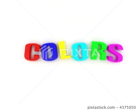word colors from of the letters in different... - Stock Illustration ...