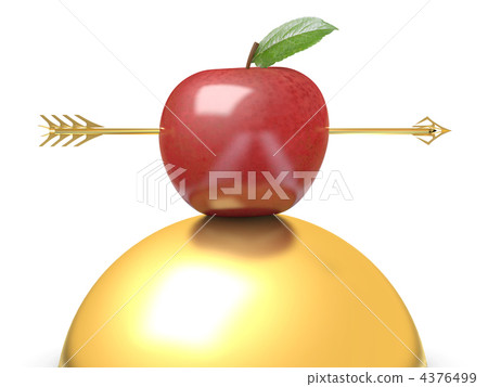 Arrow through apple - Stock Illustration [4376499] - PIXTA