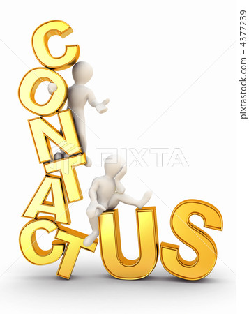 Men on text contact us - Stock Illustration [4377239] - PIXTA
