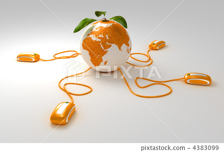 Orange world connections - Stock Illustration [4383099] - PIXTA