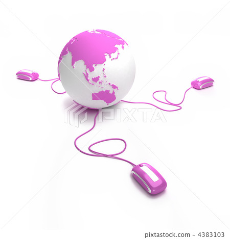 Pink global communications Asia oriented - Stock Illustration [4383103 ...