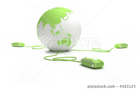 World connection in green - Stock Illustration [4383125] - PIXTA