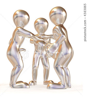 Three men. Teamwork - Stock Illustration [4383865] - PIXTA