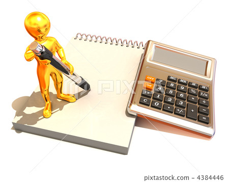 Men with calculator and notebook - Stock Illustration [4384446] - PIXTA