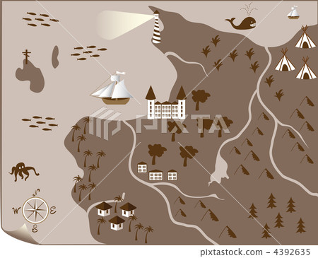 Abstract vector maps. - Stock Illustration [4392635] - PIXTA