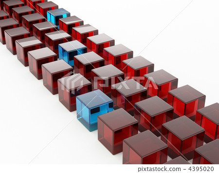 Row of cubes - Stock Illustration [4395020] - PIXTA