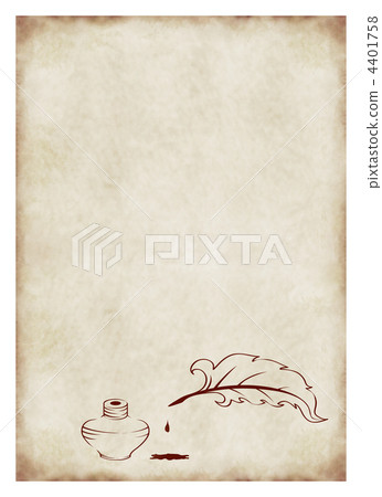 old paper background with pen and ink. - Stock Illustration [4401758 ...