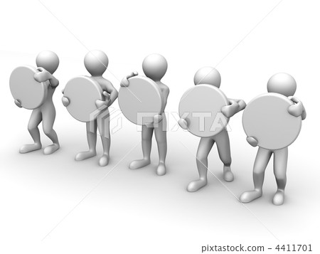 five men with space for text - Stock Illustration [4411701] - PIXTA