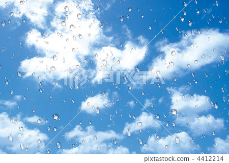 Blue sky of water droplets - Stock Illustration [4412214] - PIXTA