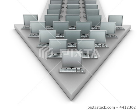 Arrow from pc - Stock Illustration [4412302] - PIXTA