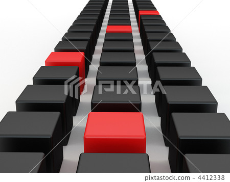 Row of cubes - Stock Illustration [4412338] - PIXTA