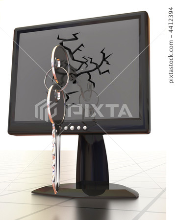 Monitors with keys - Stock Illustration [4412394] - PIXTA