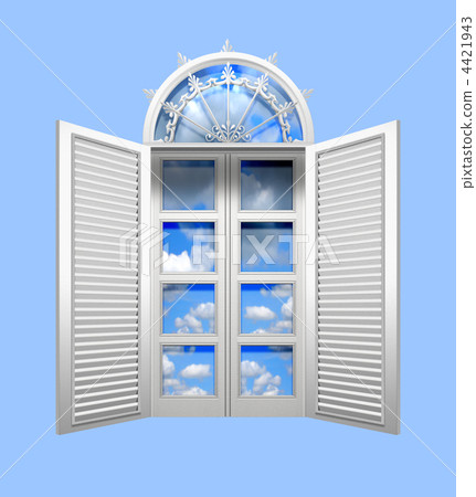 Semicircular windows Western style windows with... - Stock Illustration ...