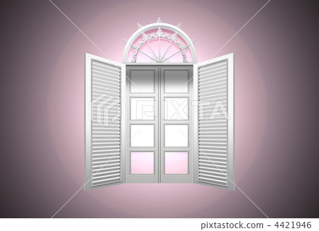 Semicircular windows Western style windows with... - Stock Illustration ...