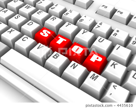 Keyboard. stop - Stock Illustration [4435610] - PIXTA