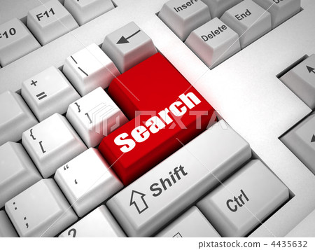 Keyboard with "search" button - Stock Illustration [4435632] - PIXTA