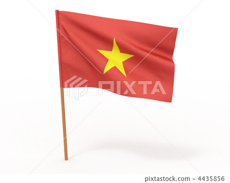 flag fluttering in the wind. Vietnam - Stock Illustration [4435856] - PIXTA