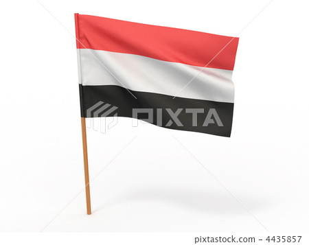 flag fluttering in the wind. Yemen - Stock Illustration [4435857] - PIXTA