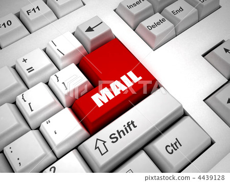 Keyboard with "mail" button - Stock Illustration [4439128] - PIXTA