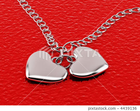 Chain with two hearts - Stock Illustration [4439136] - PIXTA