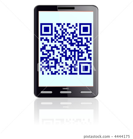 Tablet computer with QR code. - Stock Illustration [4444175] - PIXTA