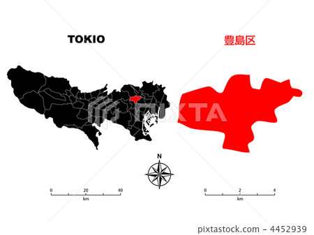 Toshima - Tokyo Map - Stock Illustration [4452939] - PIXTA