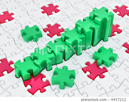 Graph from puzzle - Stock Illustration [4457212] - PIXTA