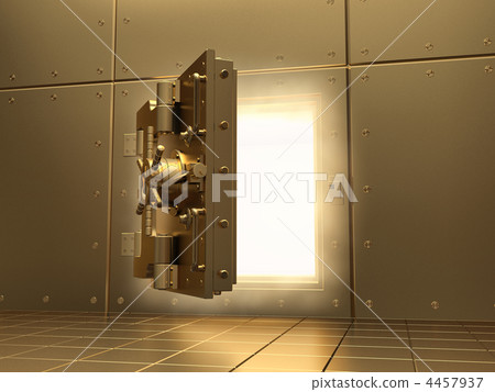 Opening vault and volume light. 3d. - Stock Illustration [4457937] - PIXTA