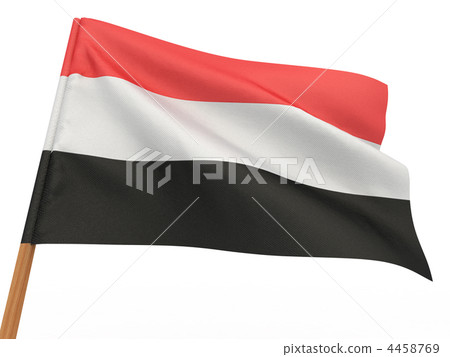 flag fluttering in the wind. Yemen - Stock Illustration [4458769] - PIXTA