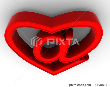 Symbol of internet as heart - Stock Illustration [4458861] - PIXTA