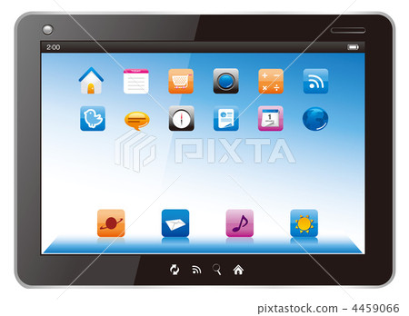 tablet computer, pc peripheral device, digital... - Stock Illustration ...