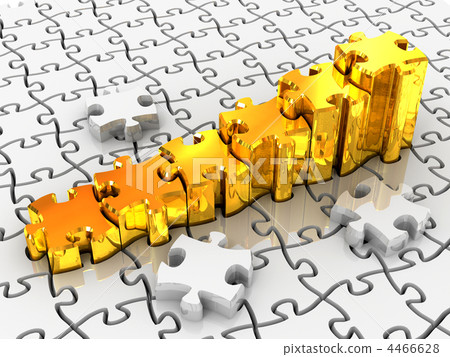 Graph from puzzle - Stock Illustration [4466628] - PIXTA