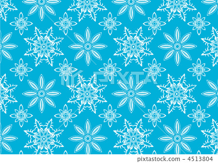 Blue snowflake pattern - Stock Illustration [4513804] - PIXTA