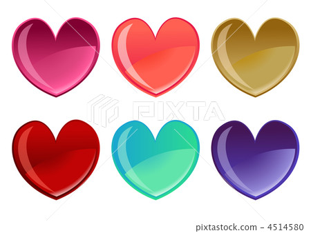 beautifull hearts icon set - Stock Illustration [4514580] - PIXTA
