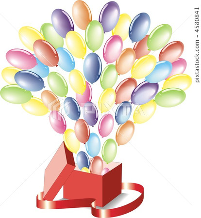 vector balloon flying from a box - Stock Illustration [4580841] - PIXTA