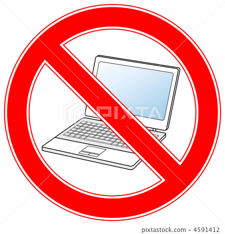 PC prohibited -2 - Stock Illustration [4591412] - PIXTA